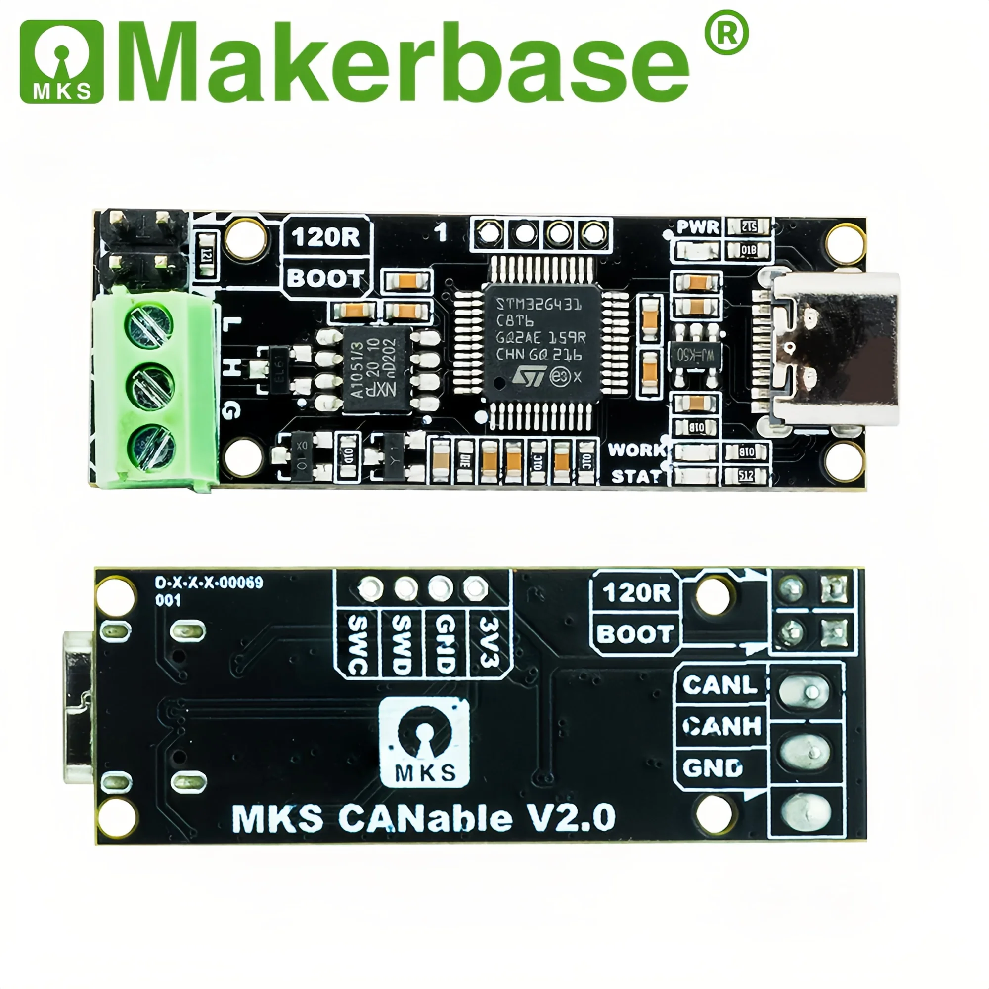 MKS CANable 2.0 USB to CAN Adapter for Makerbase MKS CANable V1.0 ...