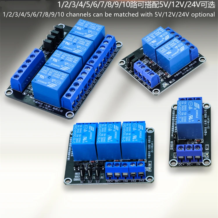 Optocoupler-isolation-relay-driver-module-1-10-channels-with-5V-12V-24V ...