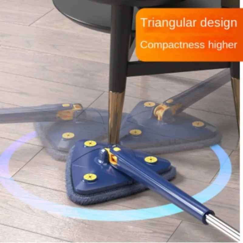 Extendable Triangle Mop 360 Rotatable Adjustable 110 Cm Cleaning Mop ...