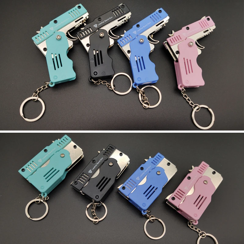 Muito Bom 1PCS Mini Keychain Gun Toy Shooting Pistol Alloy Pistol Kids ...