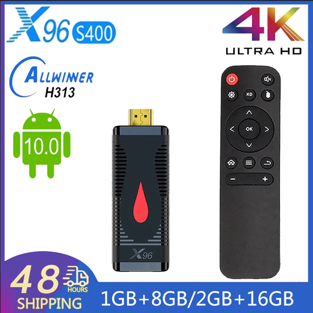 X96-S400-Smart-TV-Stick-Allwinner-H313-2-4G-WiFi-HD-4K-Media-Player-Set ...