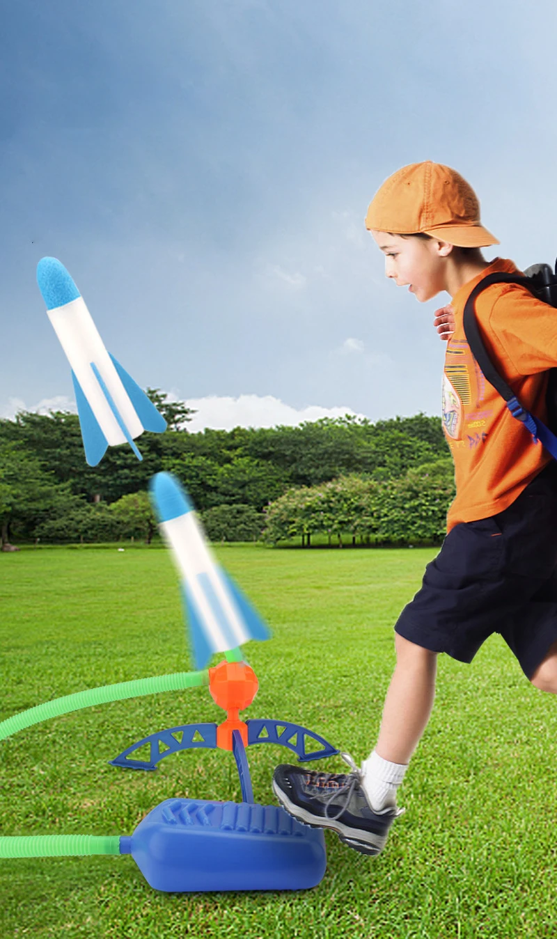 Jeux d'extérieur,Lanceur de fusée à Air comprimé pour enfants,jeu de ...