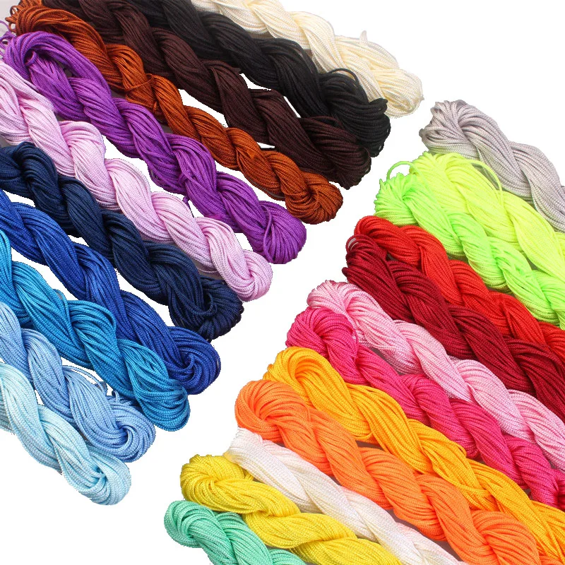 23 Colors 1mm Chinese Knotting Cord Nylon Shamballa Macrame Thread Cord ...
