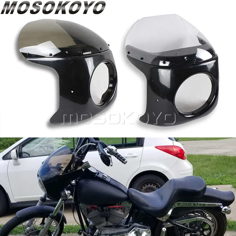 Carenado de faro delantero de motocicleta, parabrisas Universal para ...