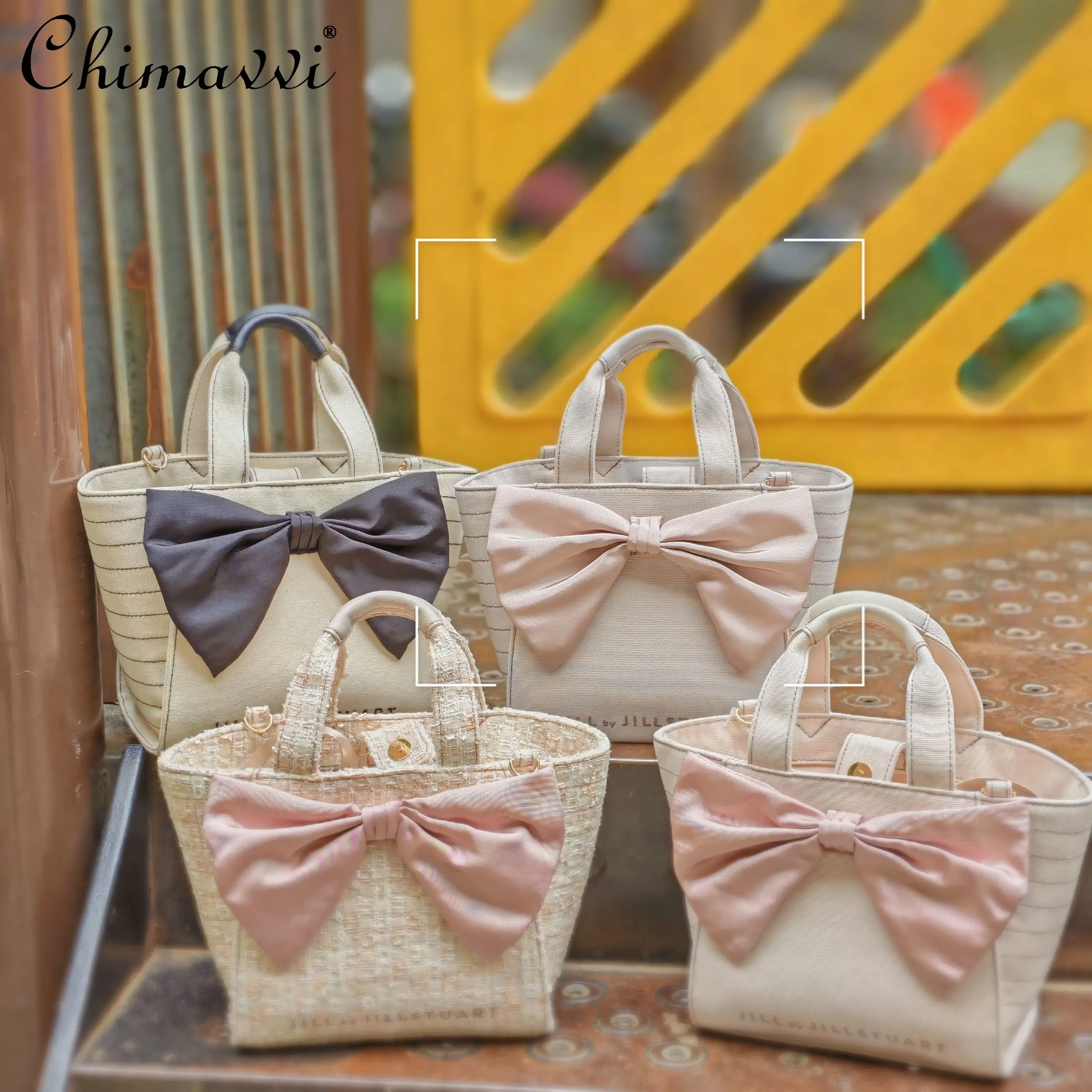 New-Japanese-Jill-Sweet-Bow-Decorative-Handbags-Cute-Girls-Versatile ...