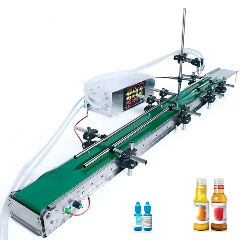 Small-Lengthened-Conveyor-Belt-Electric-Filling-Machine-Double-Headed ...