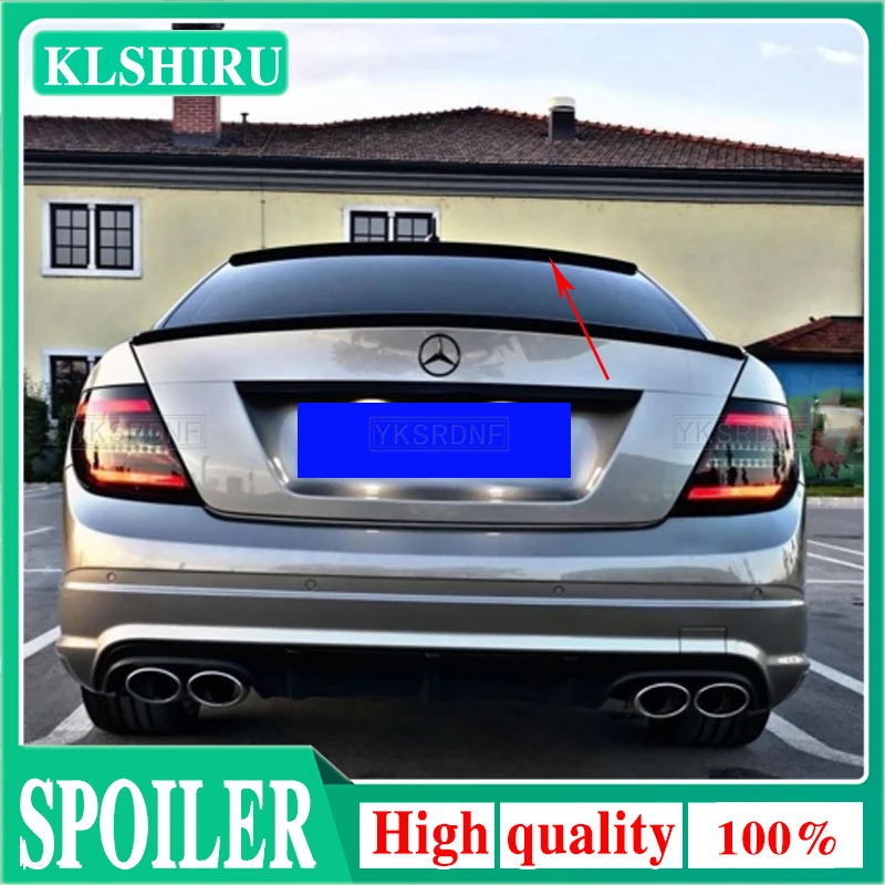For Benz C class W204 Roof Spoiler 2008 2013 High Quality ABS Material ...