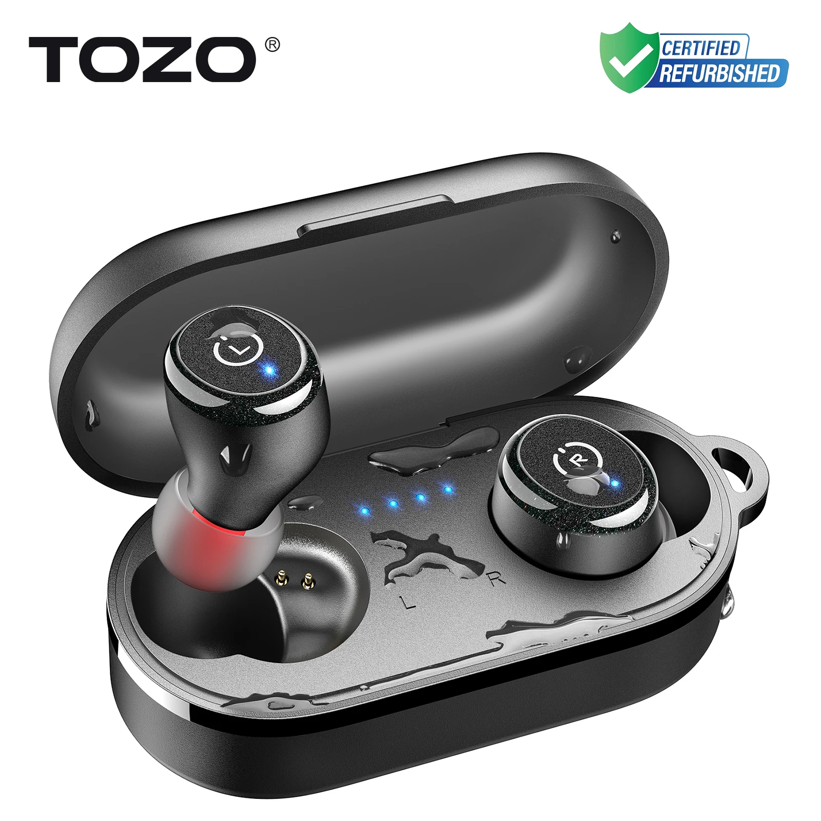 Refurbished TOZO Ergonomic Headsets TWS Earbuds AI Via APP Wireless ...