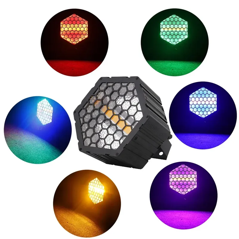 Luz-LED-hexagonal-de-100W-iluminaci-n-mbar-y-blanca-con-72-piezas-5050 ...