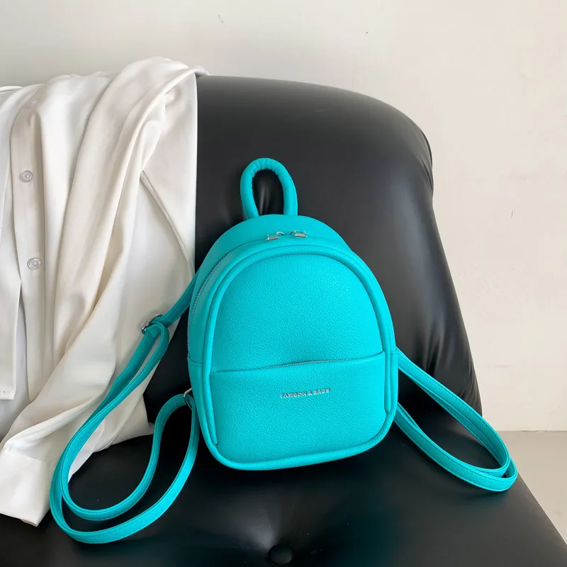 Mini Backpack For Women 2023 Fashion Blue Black Pu Leather Shoulder Bag ...