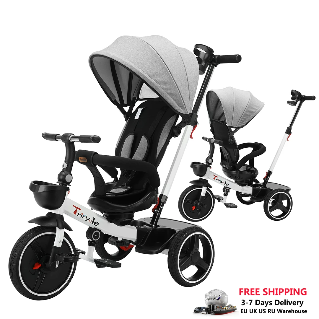 UBRAVOO Baby Stroller Tricycle Bike, 360 degree rotation sitting & lying,Celerity Disassembly ...