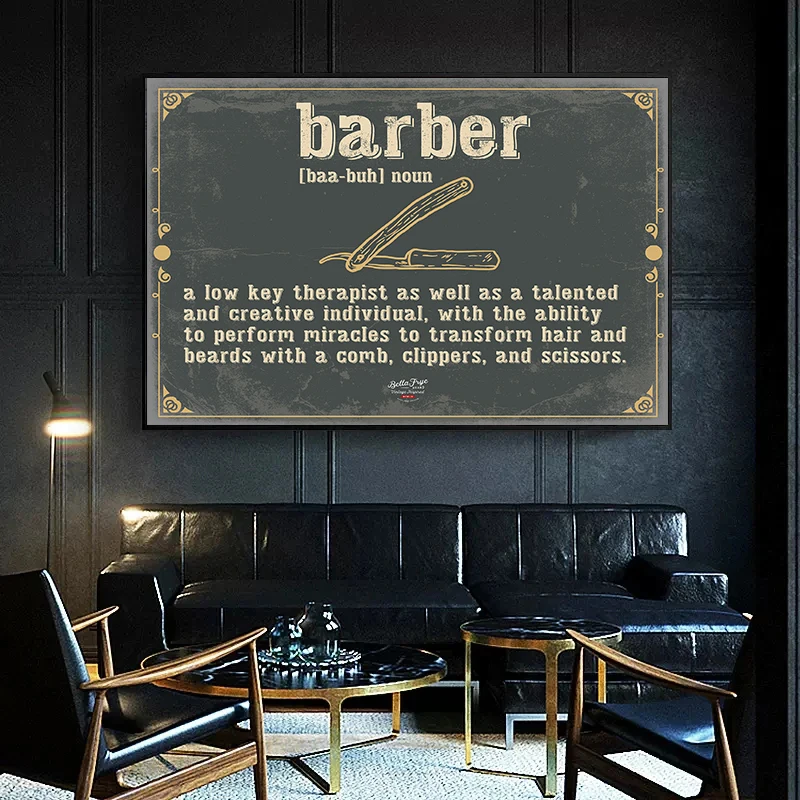 Retro-Style-Barber-Shop-Sign-50-s-Style-Abstract-Hairdressing-Tool ...