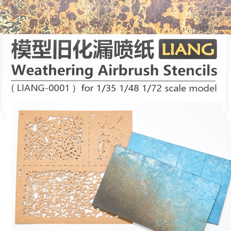 LIANG 0001 Weathering Airbrush Stencils for 1/35 1/48 1/72 Scale Model ...
