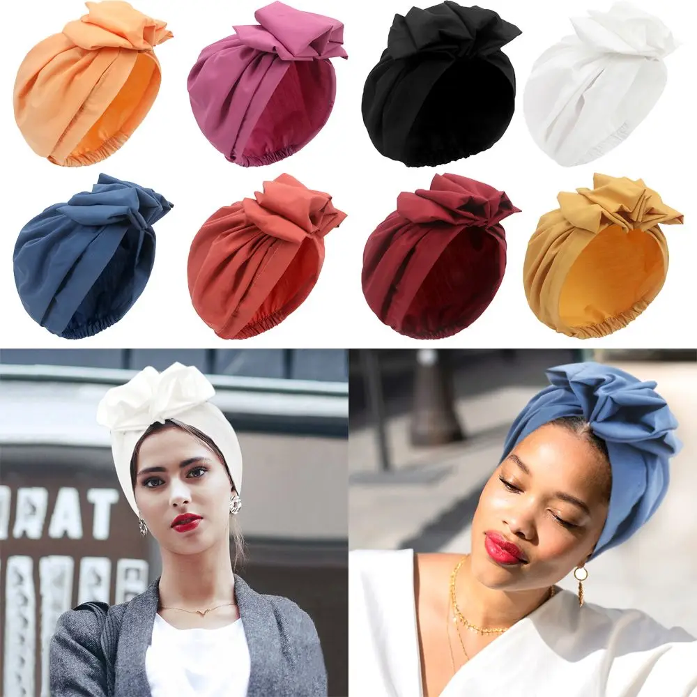African Head Wraps Elegant Retro Turban for Women Muslim Headscarf Cap ...