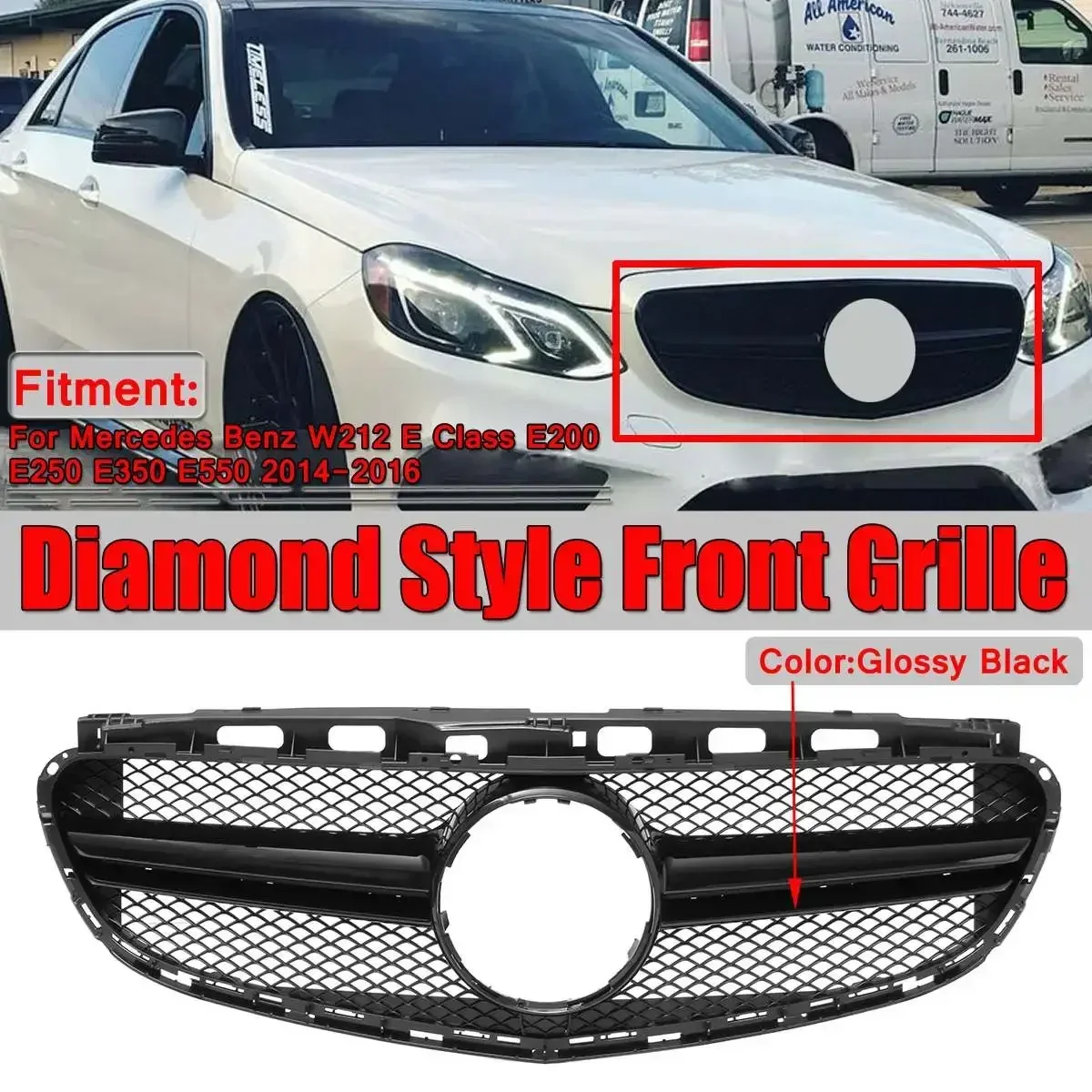 E63-Look-Style-W212-Grill-Car-Front-Grill-Grille-For-Mercedes-For-Benz ...