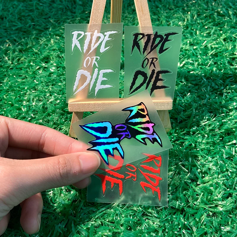 1PC RIDE OR DIE Bicycle Frame Stickers DIY MTB Bike Top Tube Handlebars ...