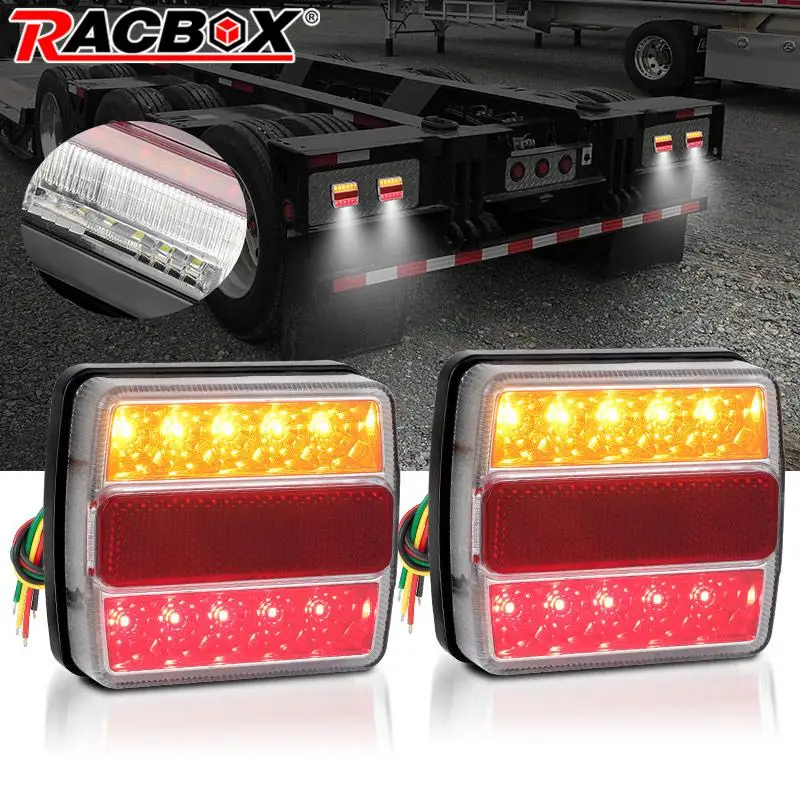 12V-4-inch-LED-Tail-Light-License-Plate-Lamp-Flowing-Turn-Signal-Light ...