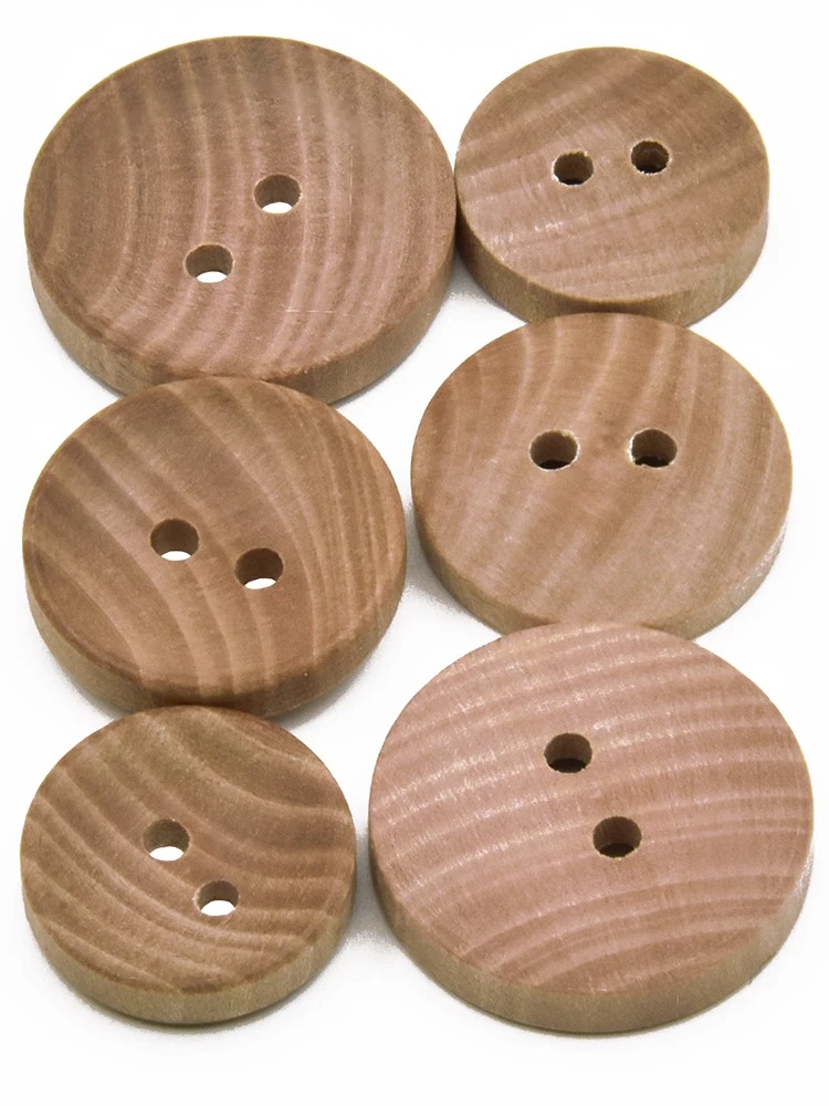 30PCs-Natural-Color-Camellia-Wood-Grain-Wooden-Buttons-15mm-18mm-20mm ...