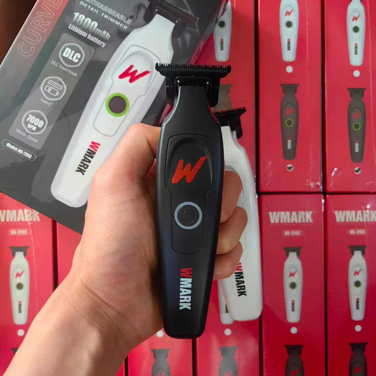 WMARK 7203 Professional Hair Clipper for Men DLC T-Blade Low Noise ...