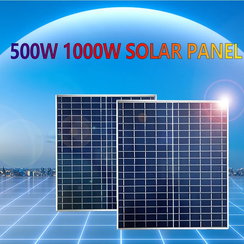 500W-1000W-Solar-Panel-Portable-Kit-12V-Solar-Plate-IP67-Waterproof-USB ...
