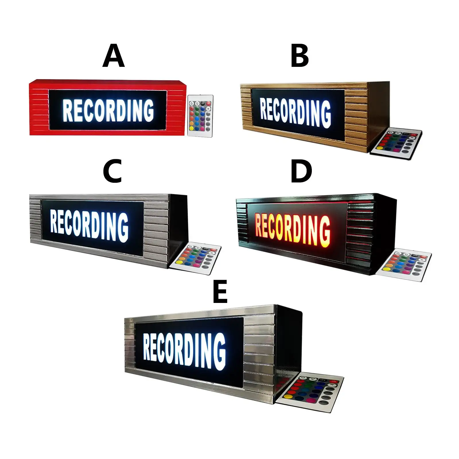 Recording-Sign-LED-Illuminated-Sign-Remote-Control-Night-Lights-with ...