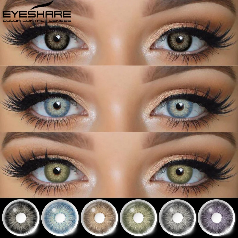 EYESHARE lentes de contacto de Color azul para ojos, lentillas de Color ...