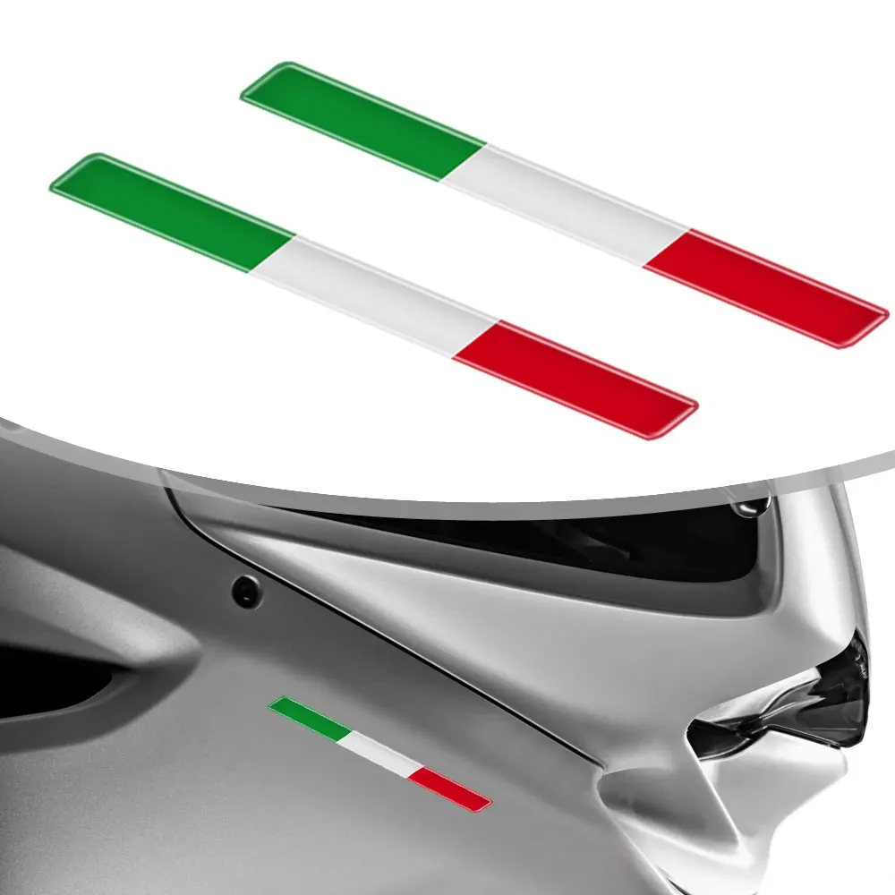 2x-Italian-Tricolor-Flag-Epoxy-Decorative-Sticker-3D-Motorcycle-Tank ...