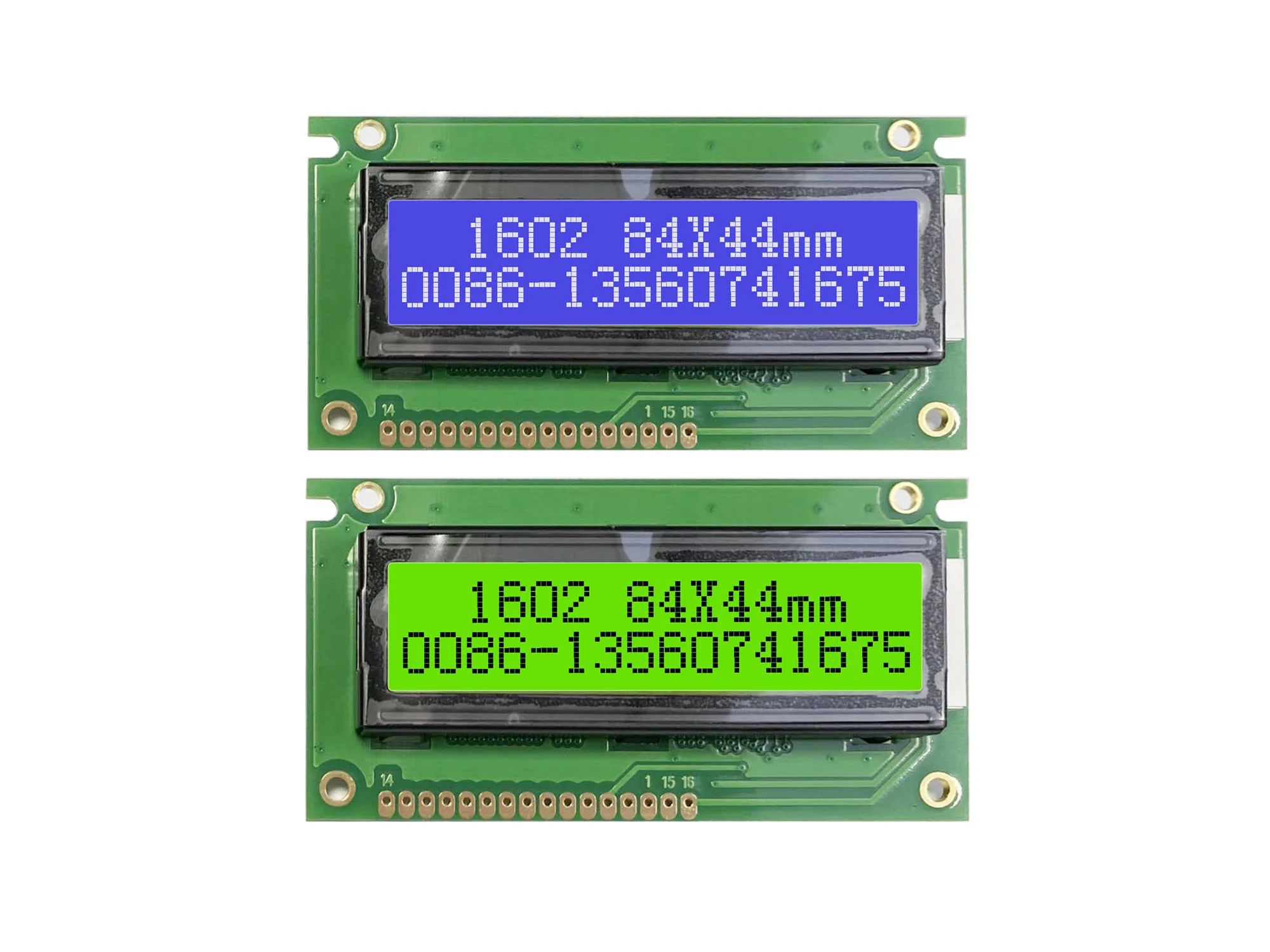 Display Lcd Módulo 1602 16X2 84x44mm LC1623 em vez WH1602A AC162D ...