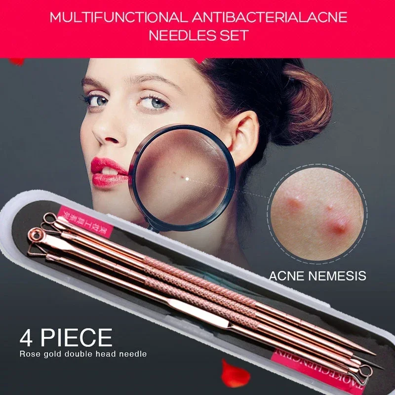 4PCS Acne Blackhead Comedone Black Spot Pimple Blemish Remover Skin ...