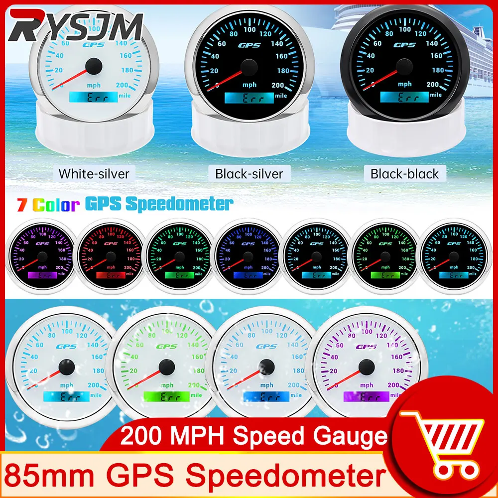 85mm-GPS-Speedometer-200MPH-Speed-Gauge-Waterproof-Odometer-ATV-UTV ...