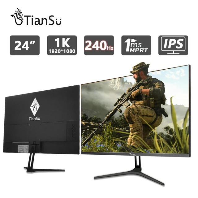 TIANSU PC HDMI FHD 디스플레이 IPS 데스크탑 컴퓨터 화면 DP 게이밍 모니터, 24 27 인치 모니터 ...