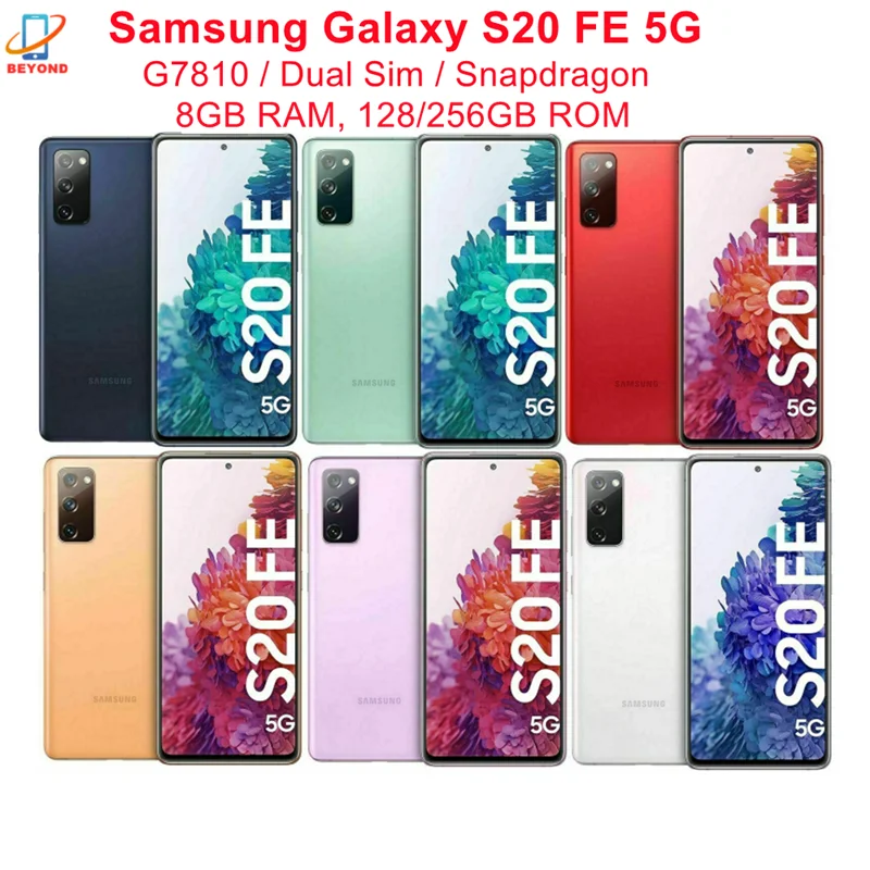 Samsung Galaxy S20 FE 5G G7810 Dual Sim S20FE 6.5" RAM 8GB ROM 128/256GB Snapdragon 865 NFC Octa ...