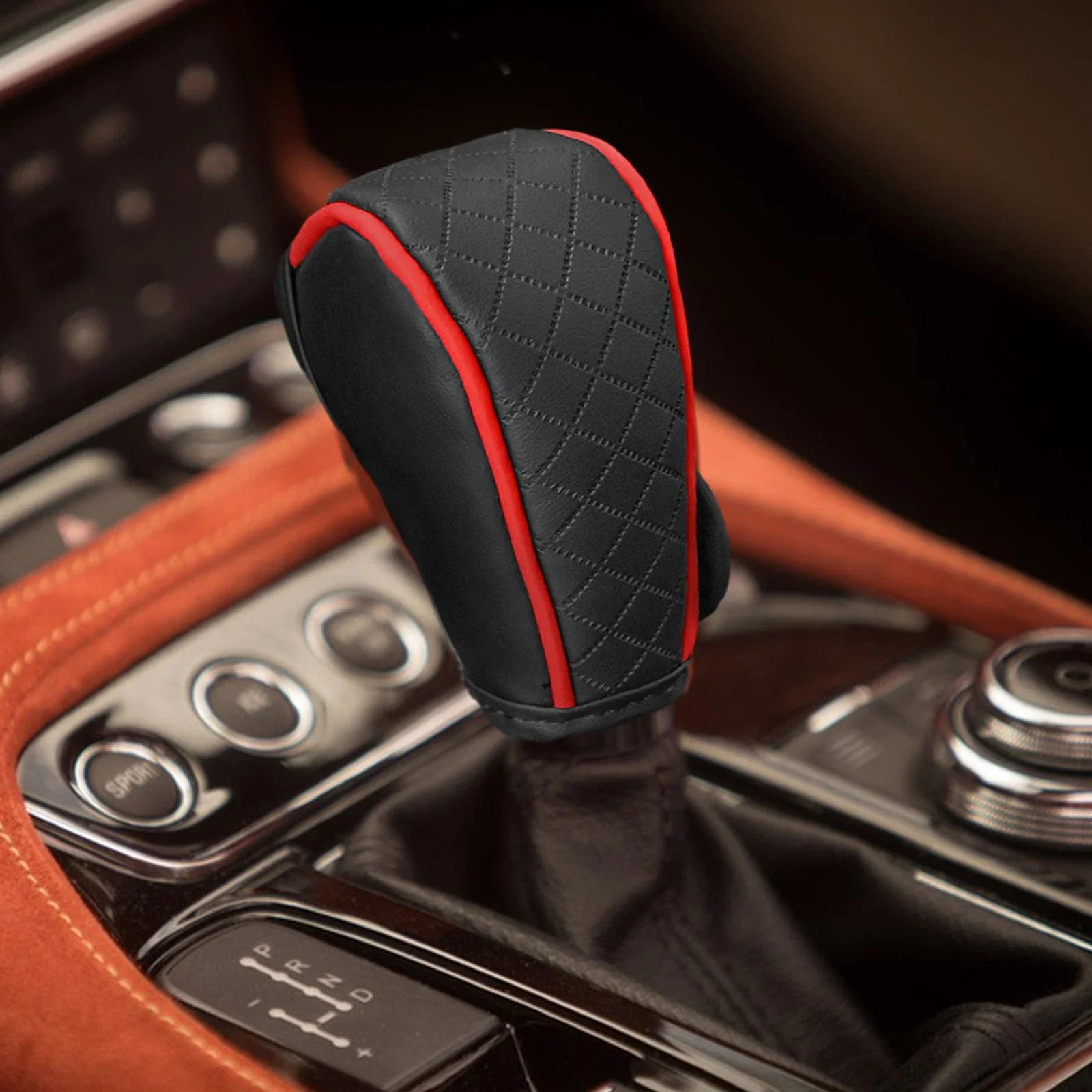 Car Leather Shift Knob Cover Dustproof Universal Gear Shifter Protector ...