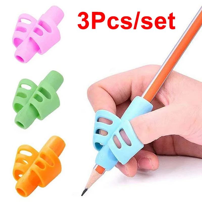 3pcs-Children-Writing-Pencil-Pen-Holder-Kids-Learning-Practise-Silicone ...