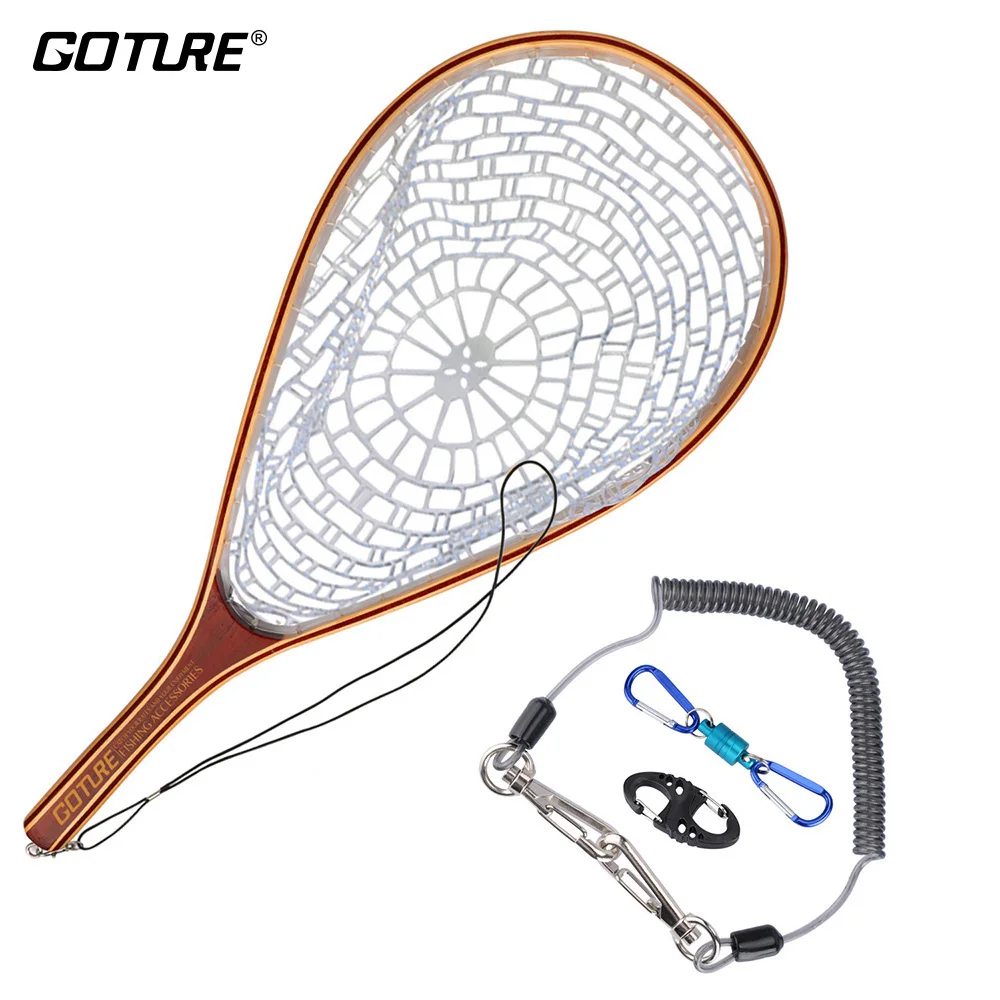 Goture Fly Fishing Net with Lanyard Rope Magnetic Buckle Casting ...