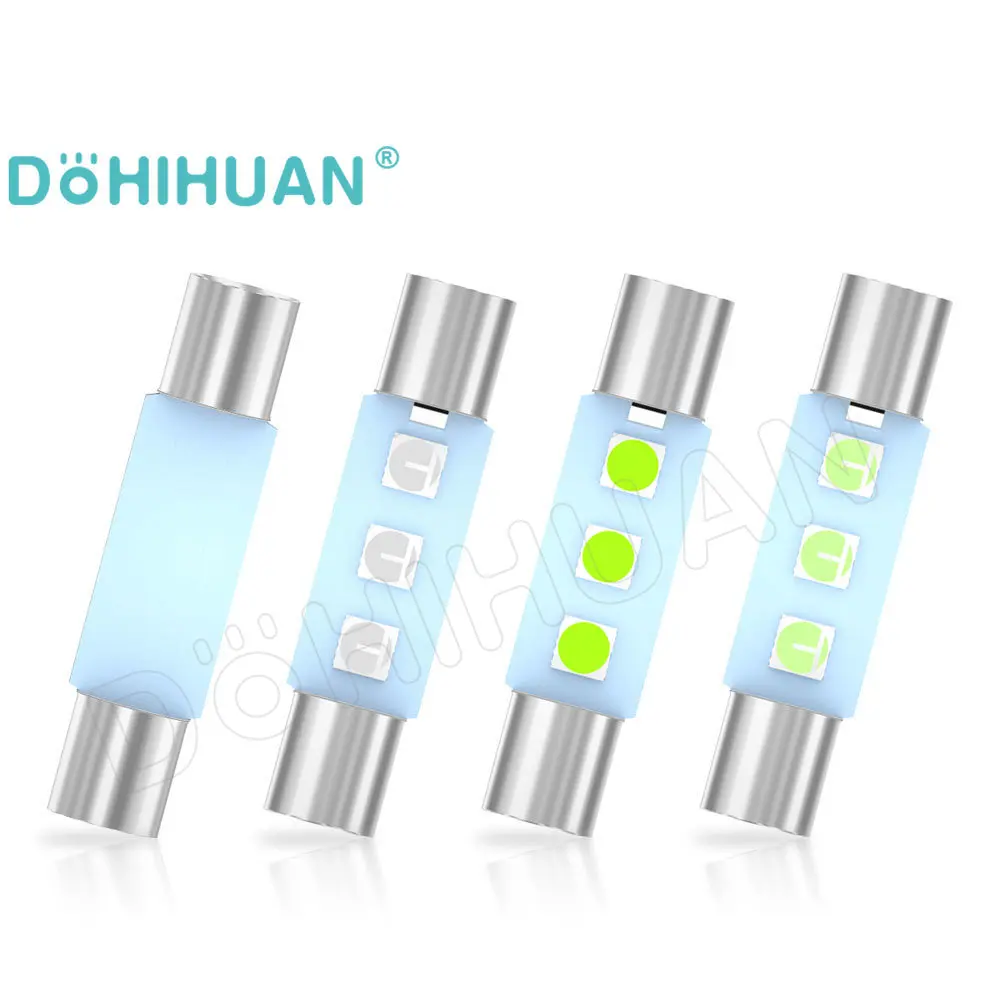 DOHIHUAN 2PCS Festoon 28mm Led T6 Bulb 6614F 6612 SV8.5 C5W 3030 C10W ...