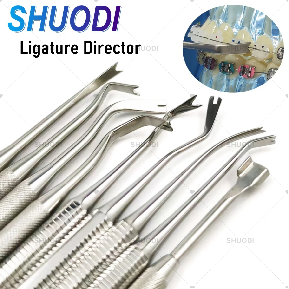 1 piece Dental Orthodontic Ligature Director Double Ends Curved with ...