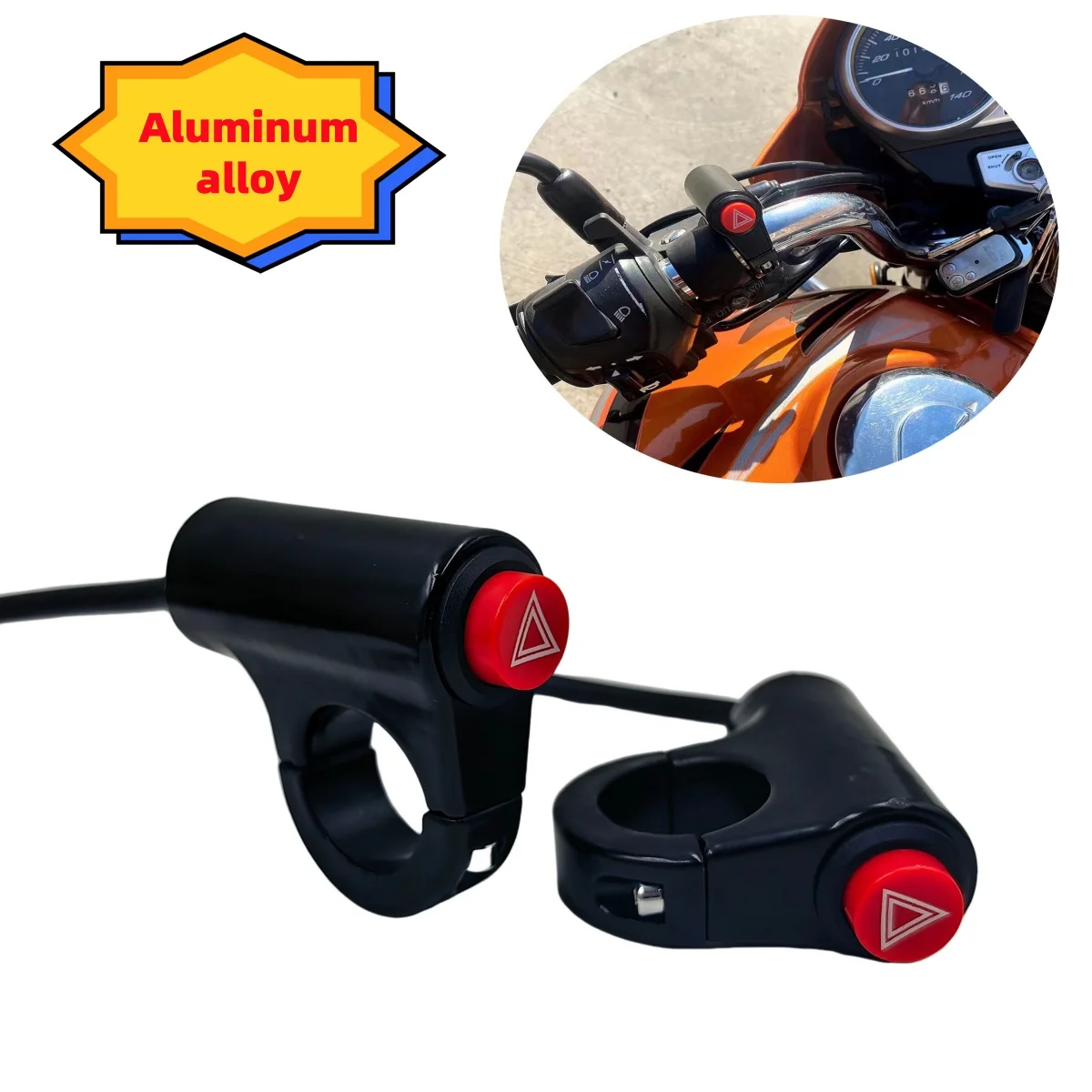 Aluminum-motorcycle-button-Electric-car-dual-warning-emergency-light ...