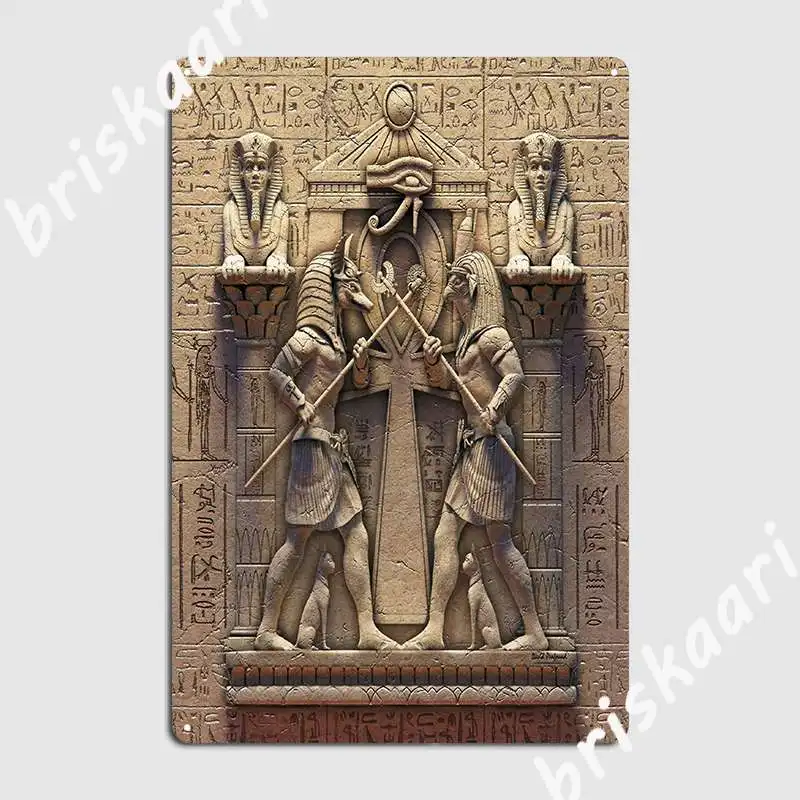 Egyptian Gods Metal Sign | Egyptian Tin Sign Decor | Poster Egyptian ...