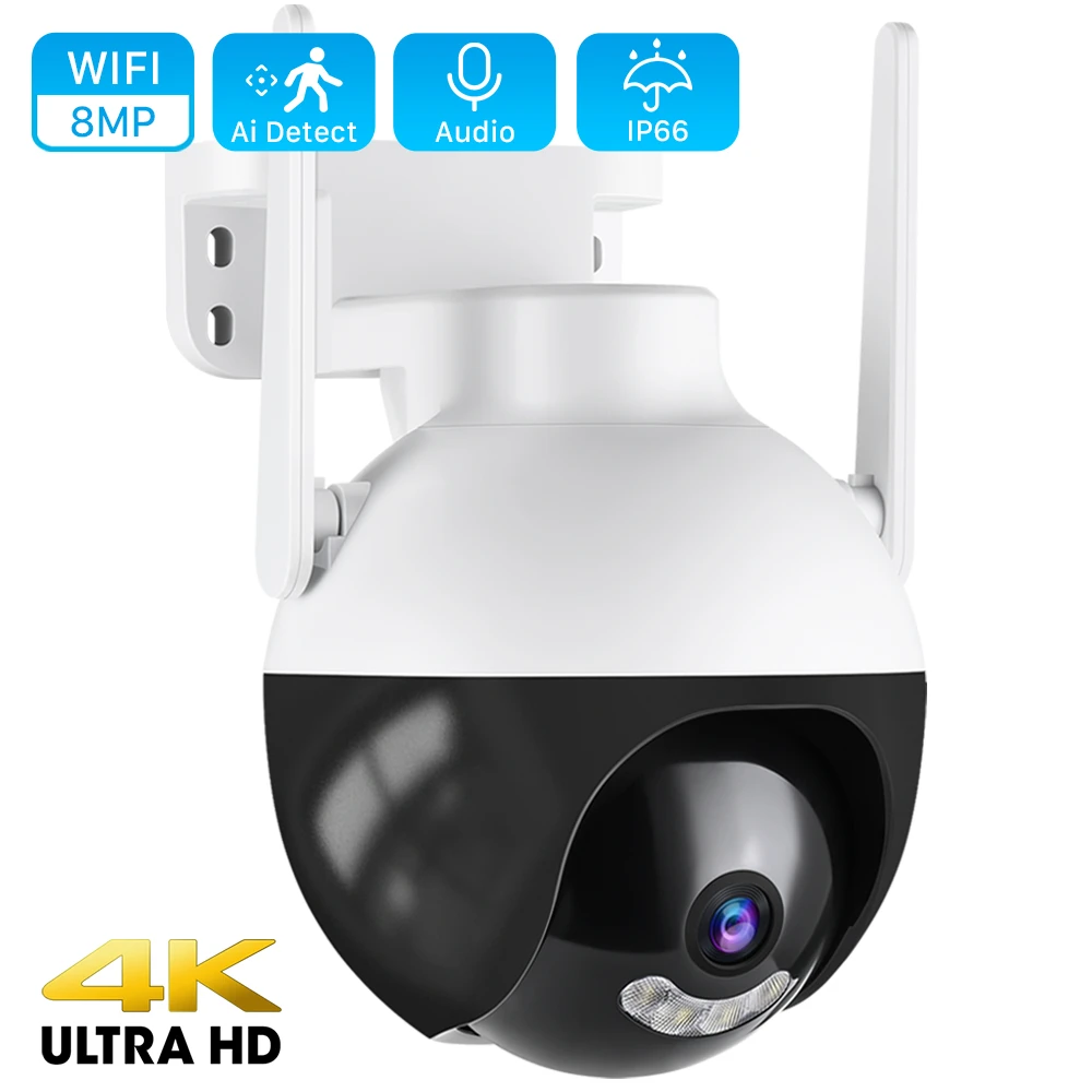 4K 8MP WiFi PTZ Camera 4MP Ai Human Detection Video Surveillance ...