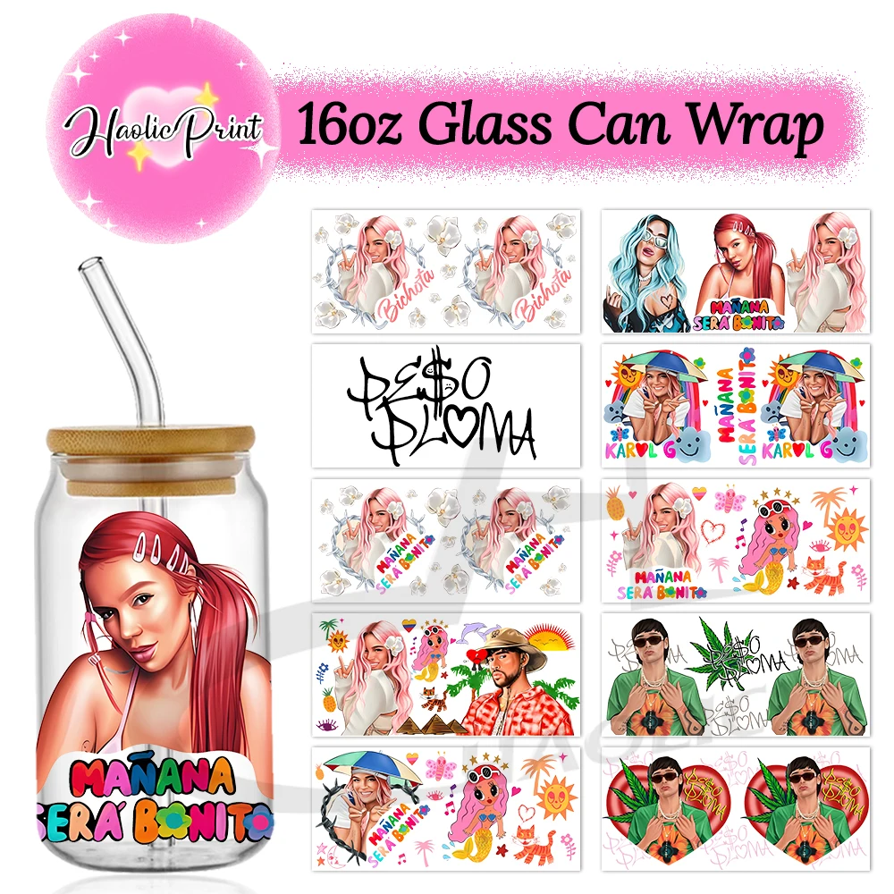 UV-DTF-Cup-Wraps-Peso-Pluma-Signature-Karol-G-Latin-Singer-16OZ-Libbey ...