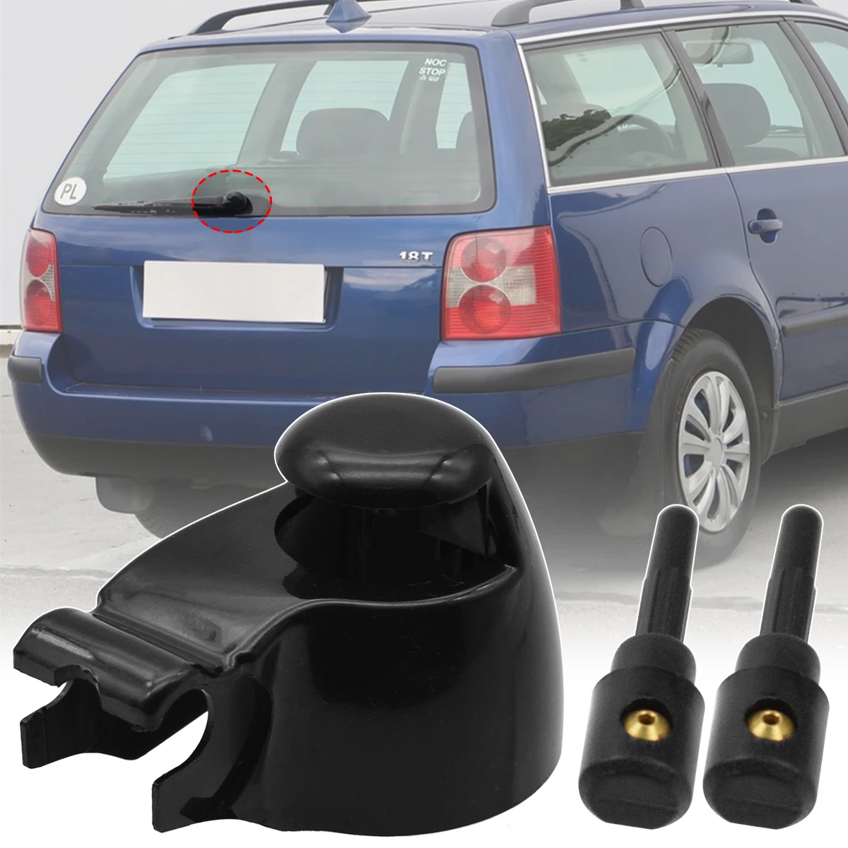 Rear Windscreen Wiper Arm Rocker Bolt Cover Cap Washer Jet Nozzles For ...