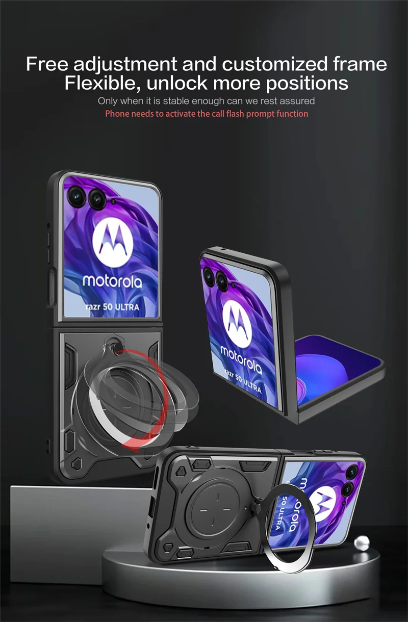 For-Motorola-Moto-Razr-50-Ultra-Razr50-Case-Magnetic-Car-Holder-Ring ...