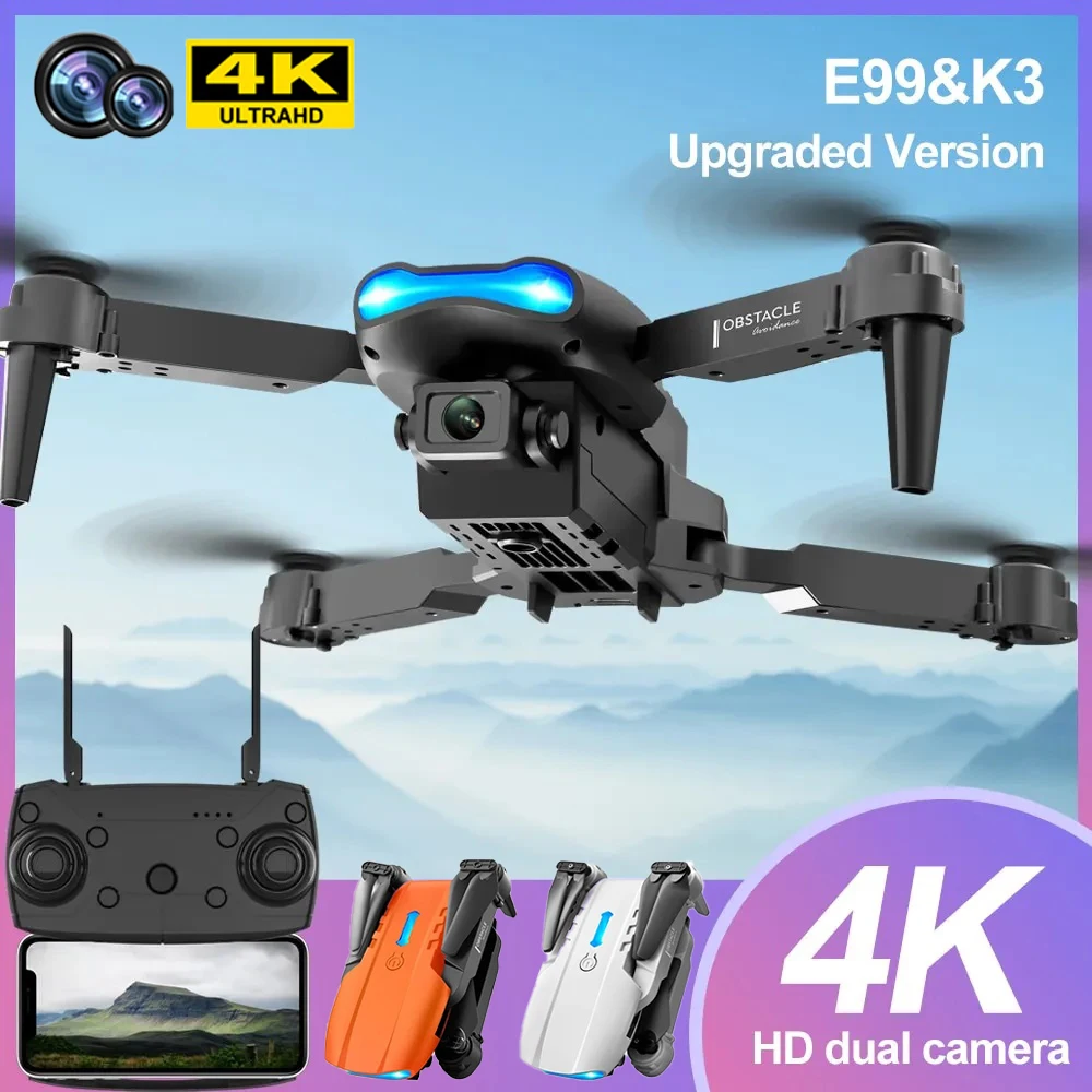 E99 K3 Pro 4k Drone HD Wide Angle Camera High Hold Mode Foldable Mini ...