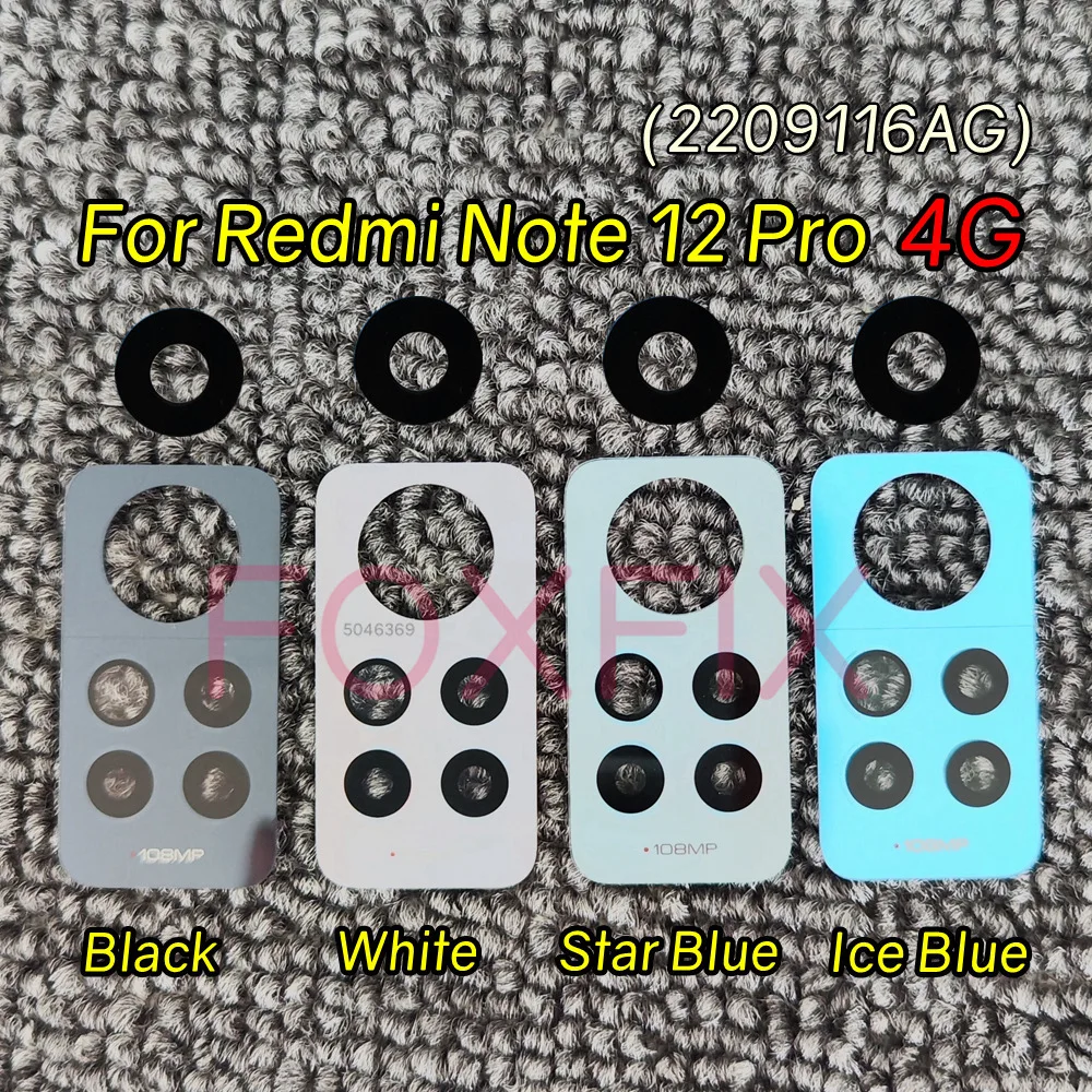 Back-Camera-Glass-Lens-For-Xiaomi-Redmi-Note-12-Pro-4G-Rear-Camera ...