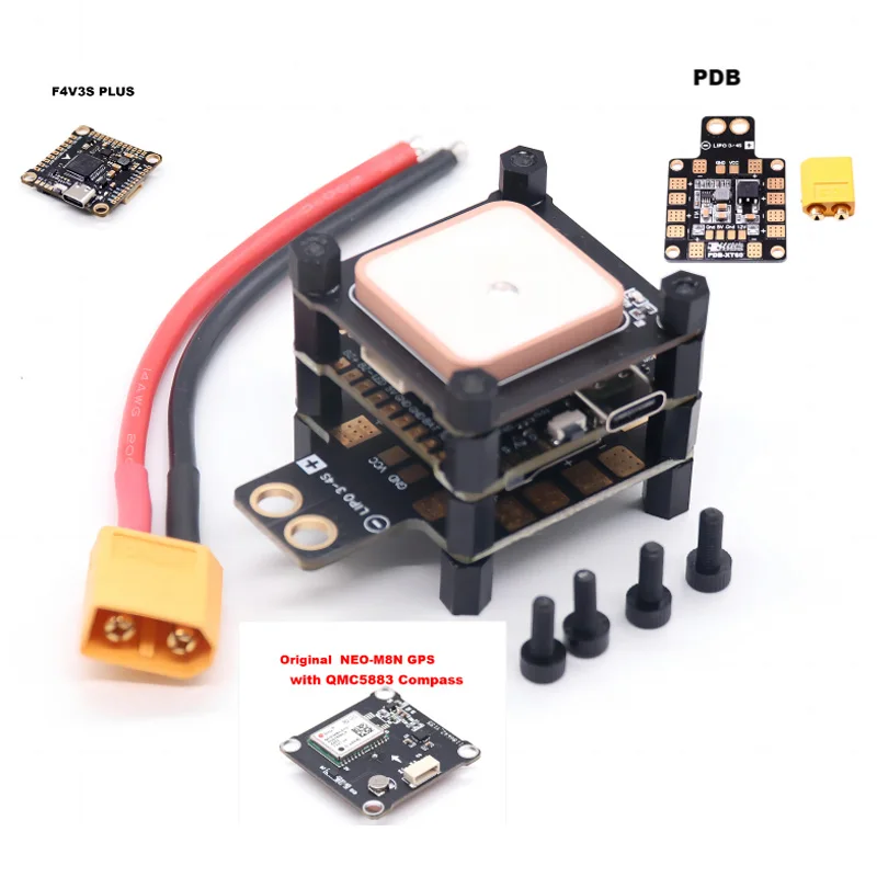 F4V3S-PLUS-F4-V3-V3S-FC-Flight-Controller-Board-Barometer-OSD-PDB-for ...
