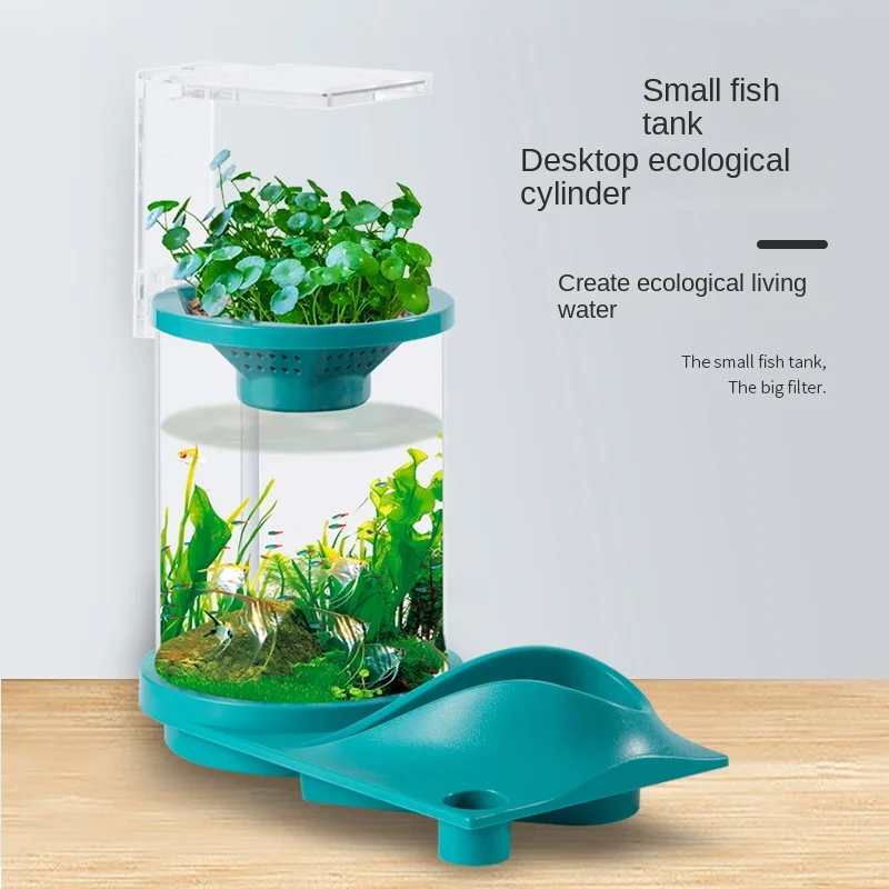 Desktop-tank-fish-tank-ecological-landscaping-water-circulation ...