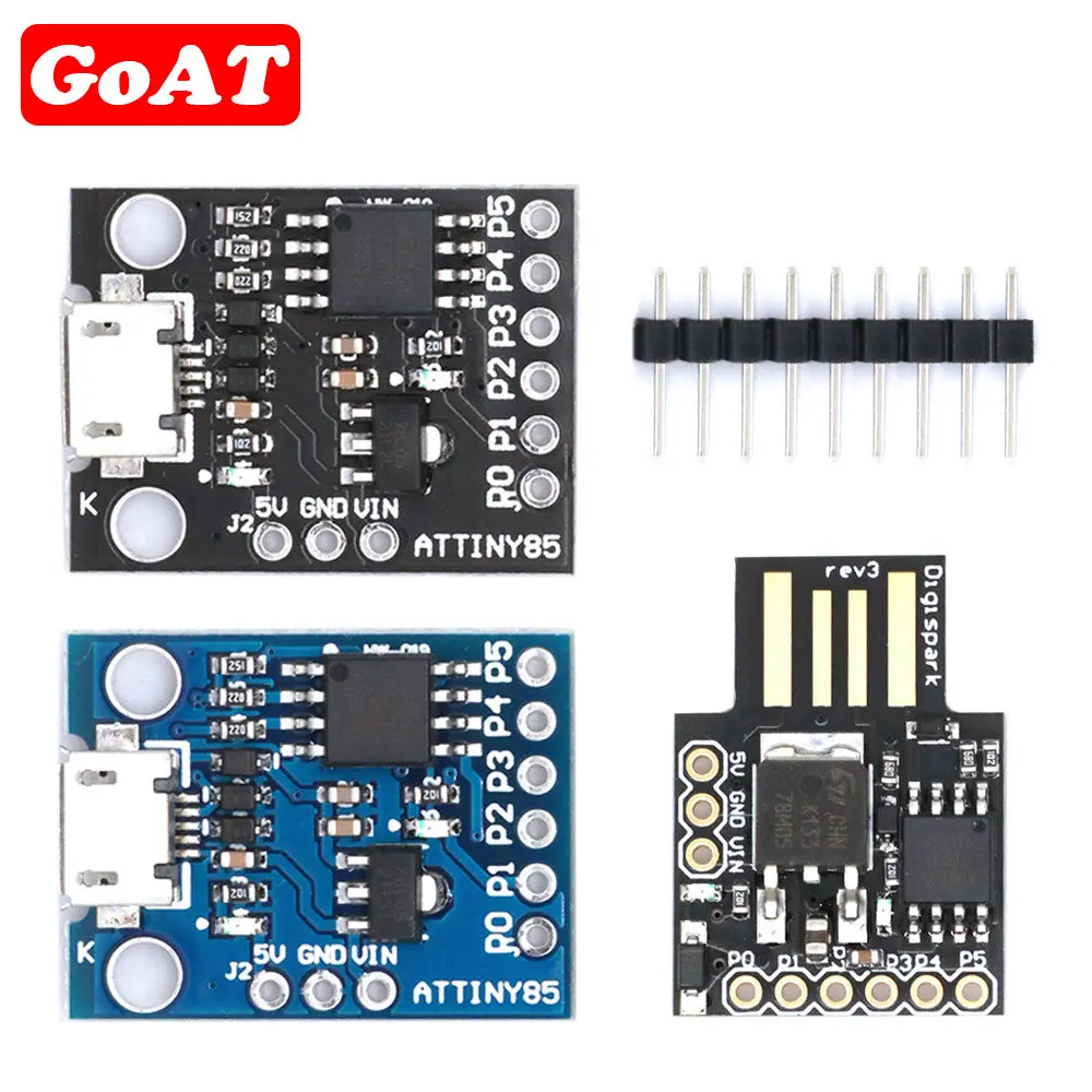 ATTINY azul negro TINY85 Digispark Kickstarter Micro placa de ...