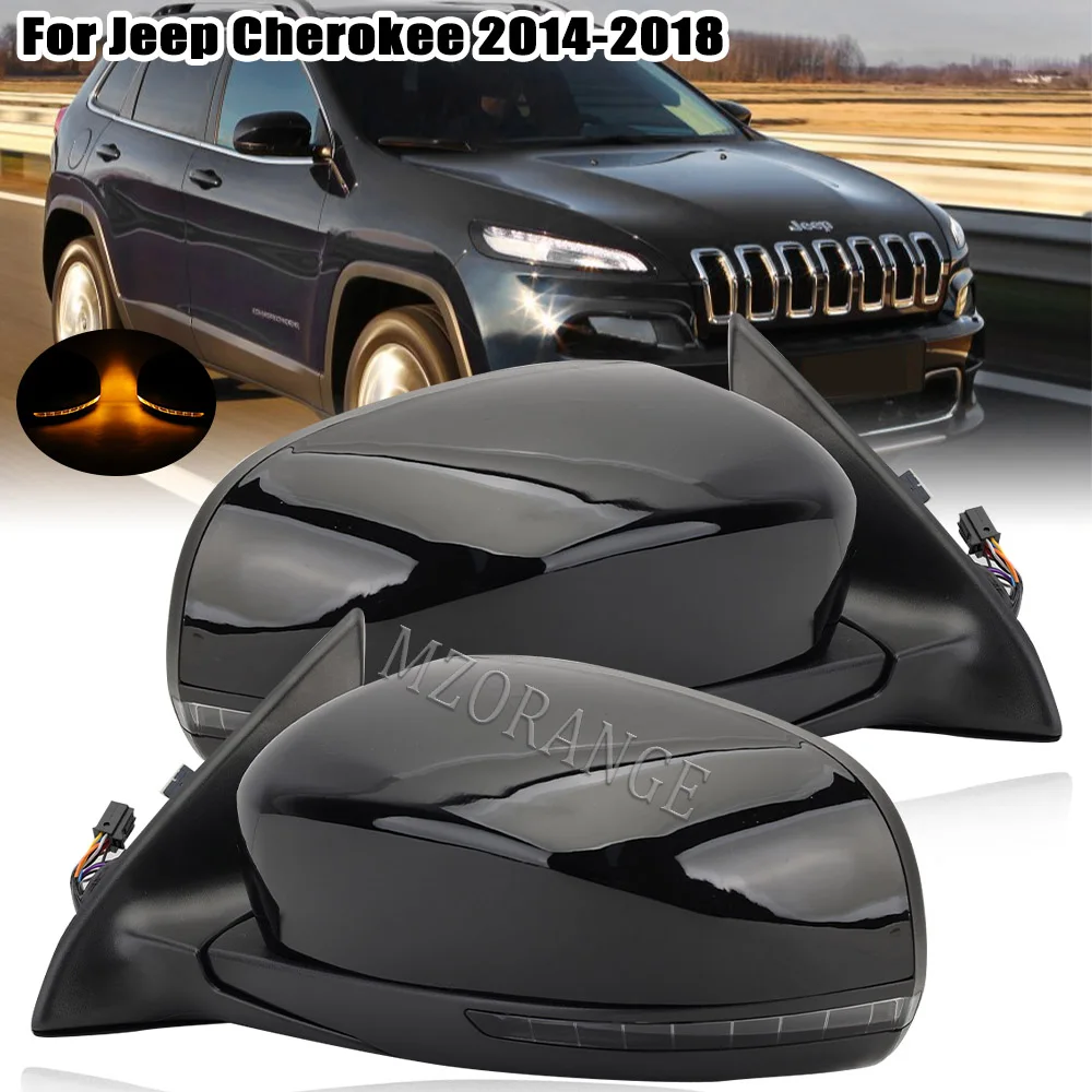 Rearview-Mirror-Assembly-for-Jeep-Cherokee-KL-12-Wire-Black-2014-2015 ...