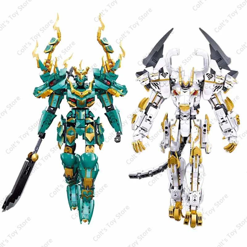 2024-Mechanical-Armor-Series-White-Tiger-Mech-Building-Blocks-Ninja ...